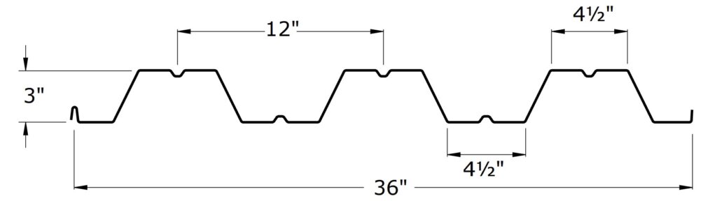 3W Deck (3" W Profile Roof Deck) | Roof Deck |ASC Steel Deck