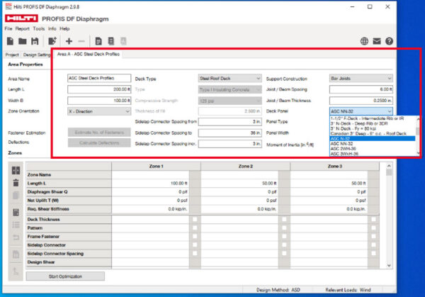 ASC Steel Deck | Hilti Profis DF | Steel Roof and Floor Deck